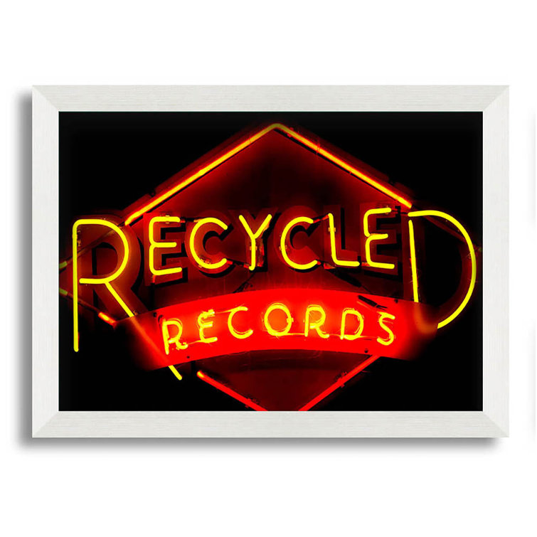 Happy Larry Recycled Records Framed Print Wall Art | Wayfair.co.uk