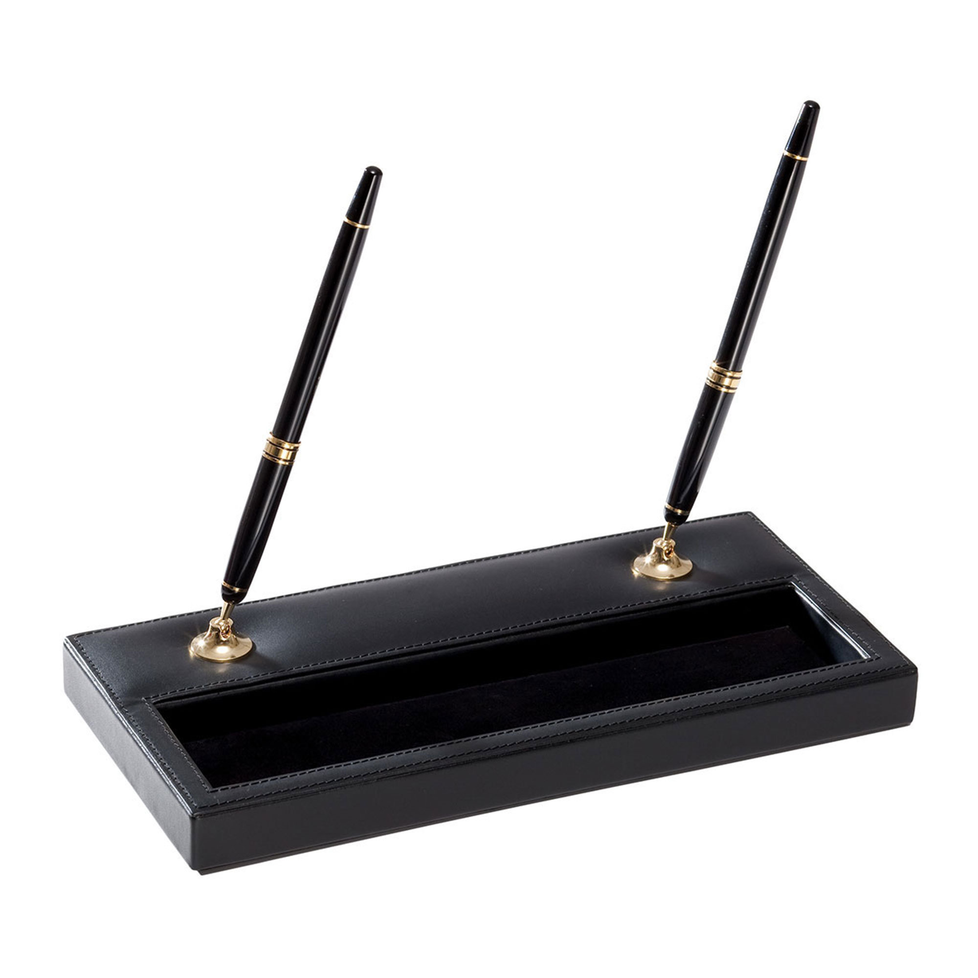 Ebern Designs Bramfield Double Gold Pen Stand in Black - Wayfair Canada