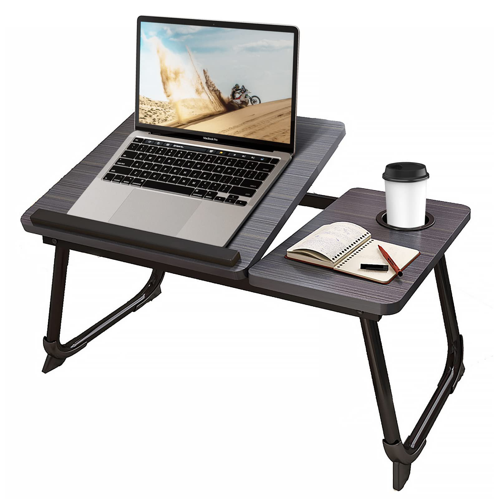 Inbox Zero Laptop Desk For Bed Or Couch, Lap Desk, Desk With Cup Holder ...