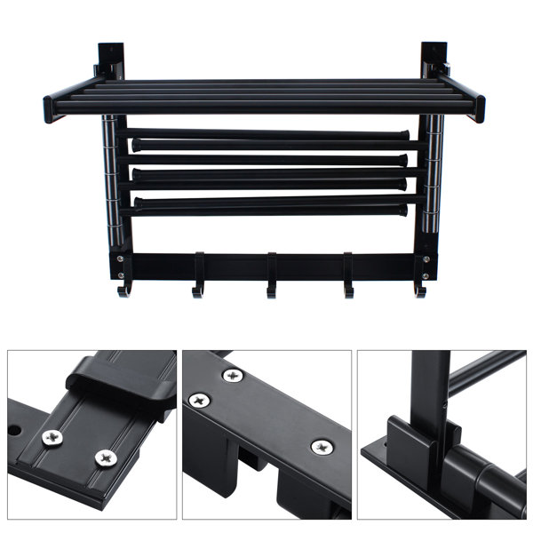 Rebrilliant Aluminum Wall-Mounted Drying Rack & Reviews | Wayfair