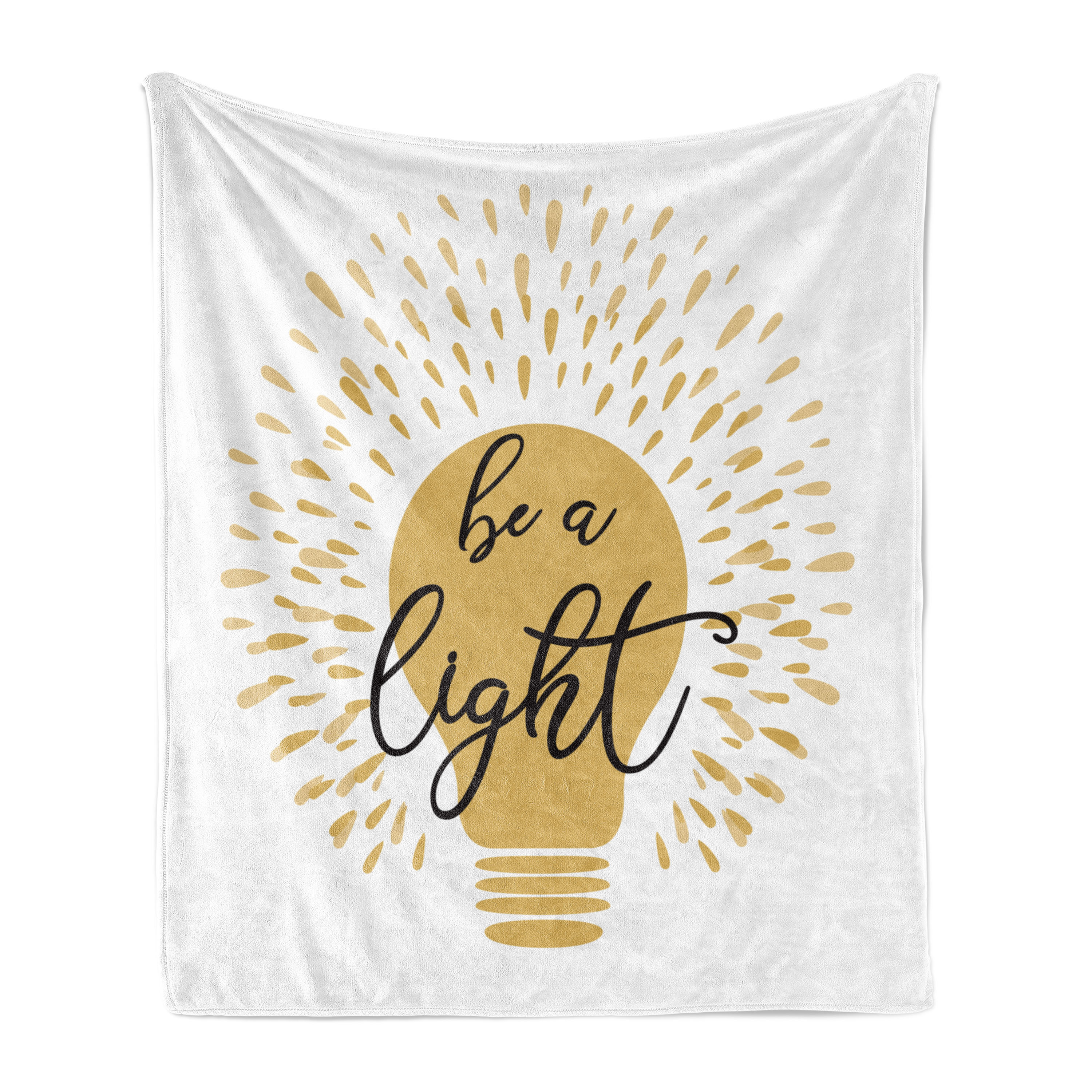 Ambesonne Saying Fleece Throw Blanket Cursive Style Wording Form Sand ...