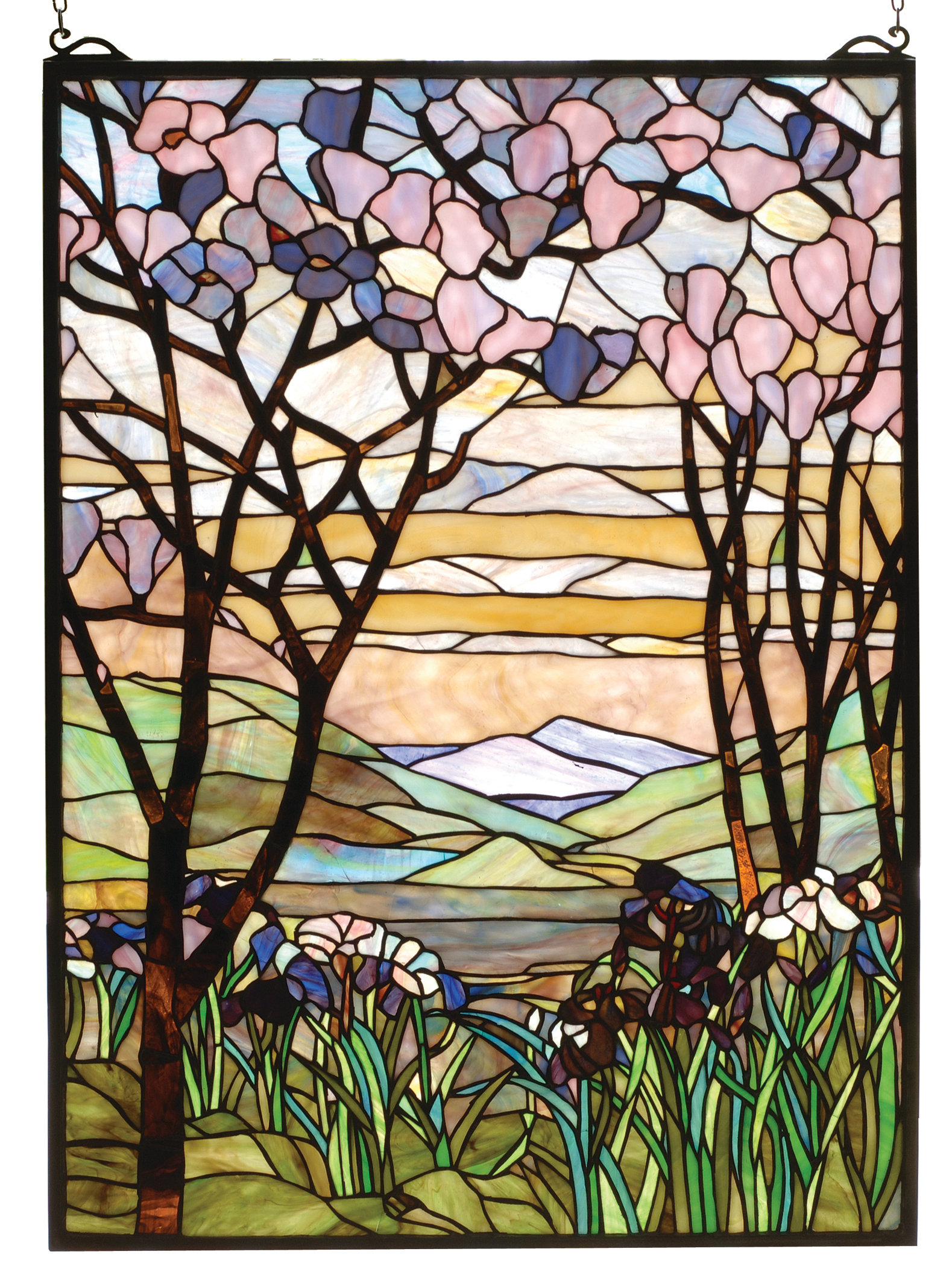 August Grove Wanneroo Tiffany Magnolia Stained Glass Window & Reviews ...