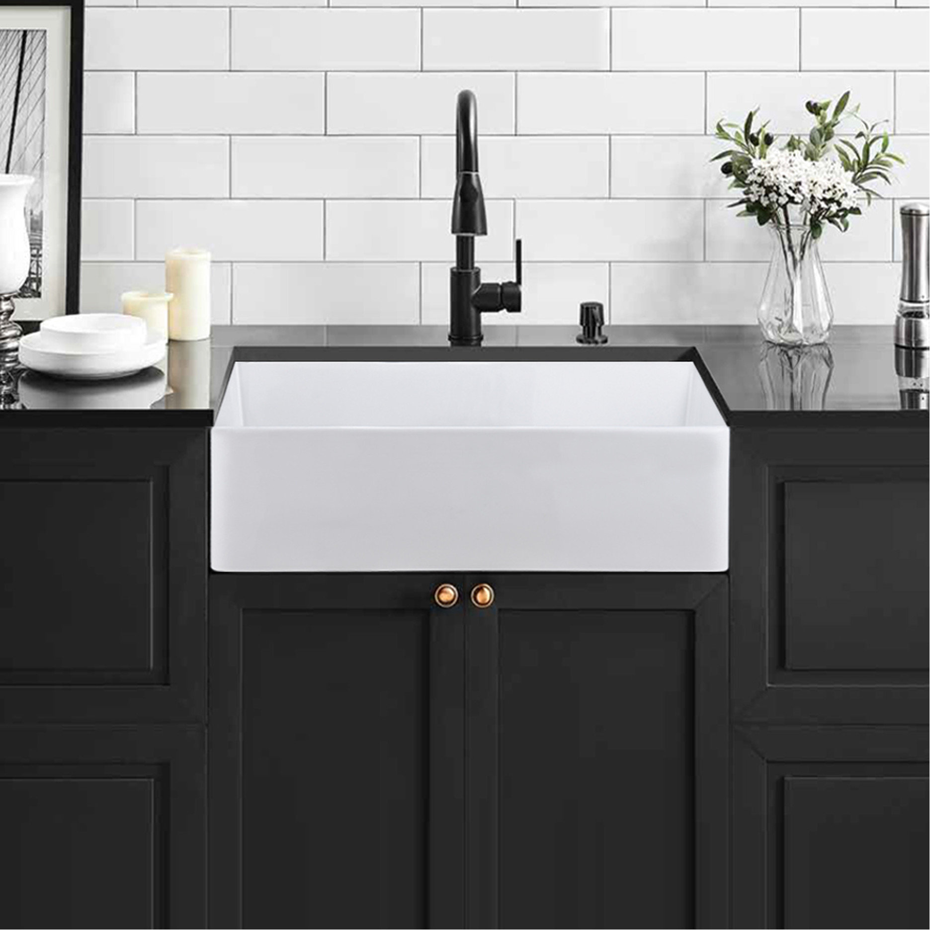 Kivaritio White Ceramic Kitchen Sink 33"X20" - , Heat , Stain Scratch ...