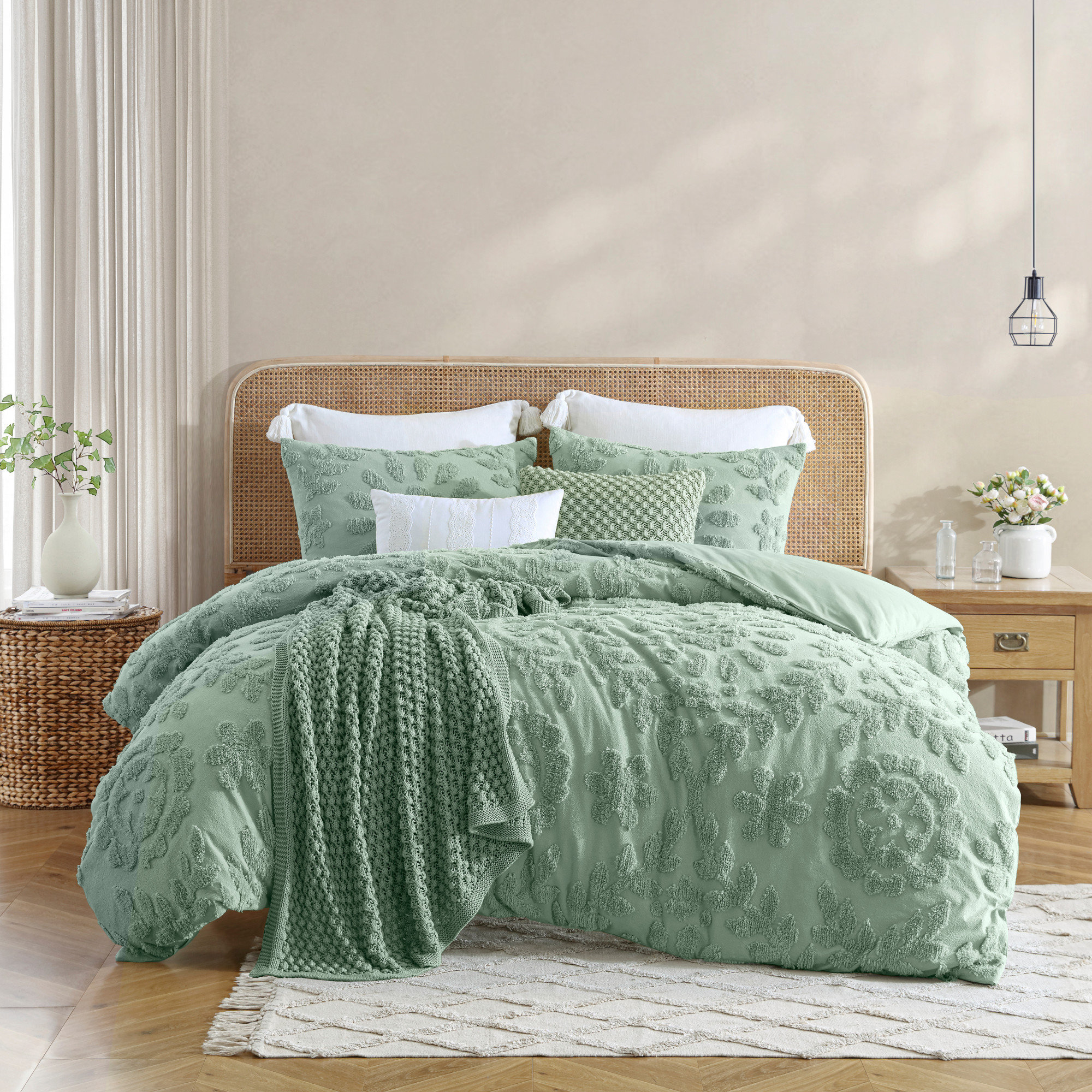 Peri Home Chenille Laurel Duvet Set & Reviews | Wayfair