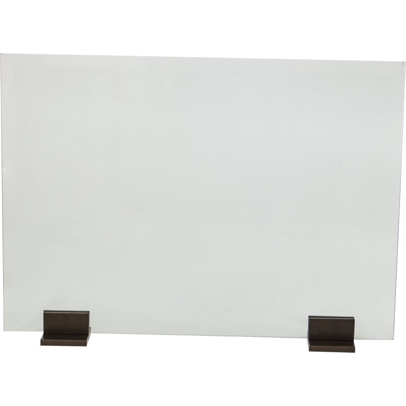 Winston Porter Pair of glass bases for the fireplace (glass not ...