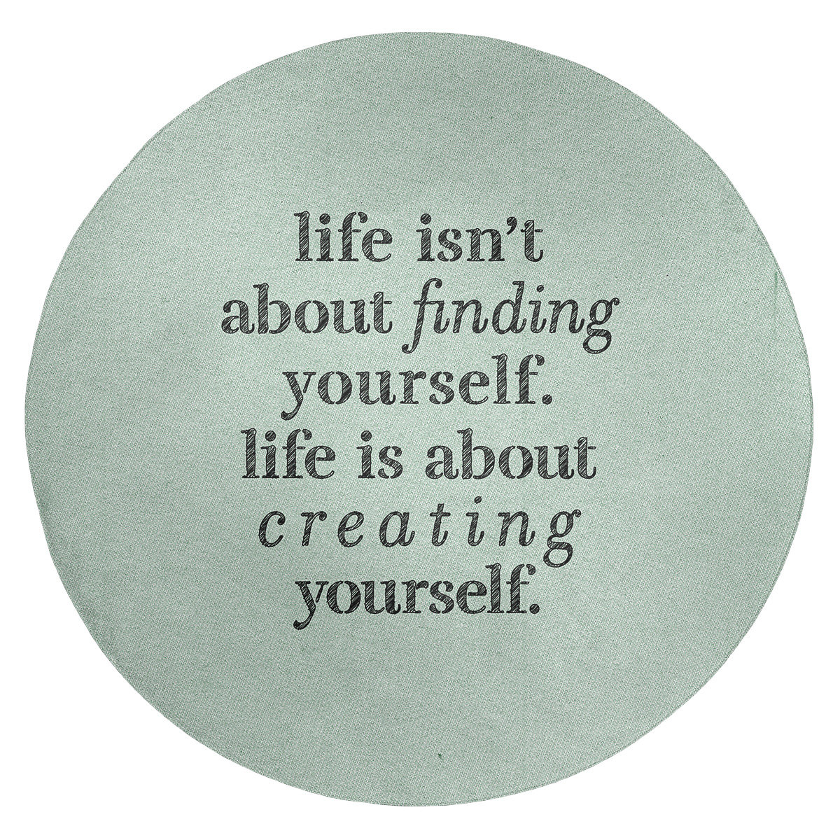 East Urban Home Quotes Handwritten Creating Yourself Quote Poly ...