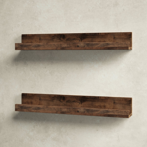 Birch Lane™ Dominique Alder Solid Wood Floating Shelf & Reviews | Wayfair