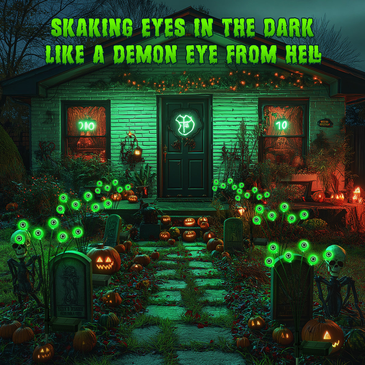 The Holiday Aisle® Halloween Decorations Outdoor Solar Eyeball Lights ...