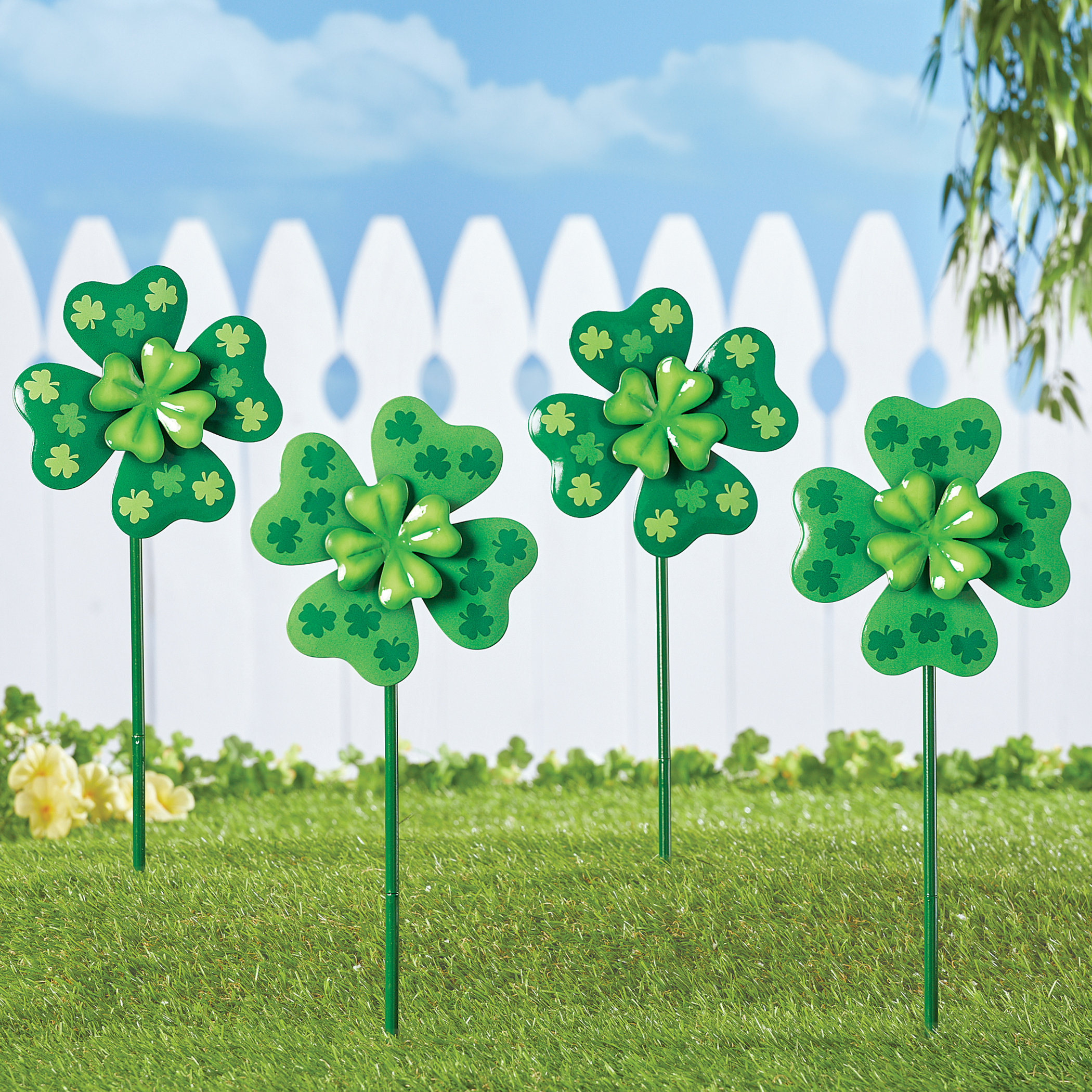 Arlmont & Co. Mirage 4 Piece Garden Stake Set | Wayfair