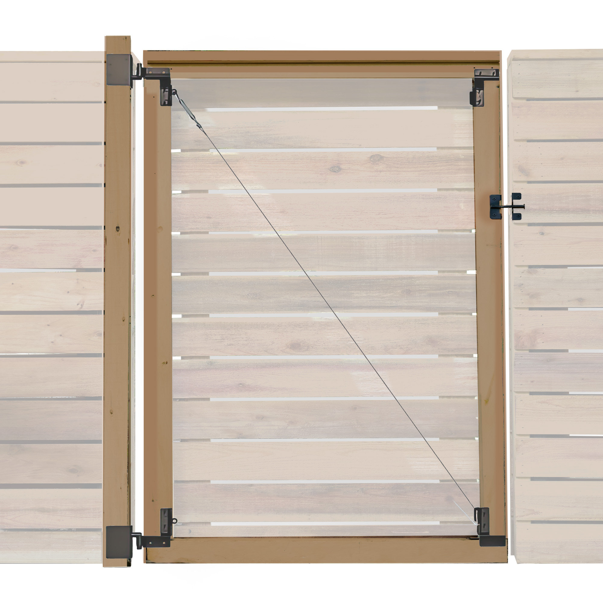 Jewett Cameron Fence Adjust-a-gate Universal Low-profile Complete Gate ...