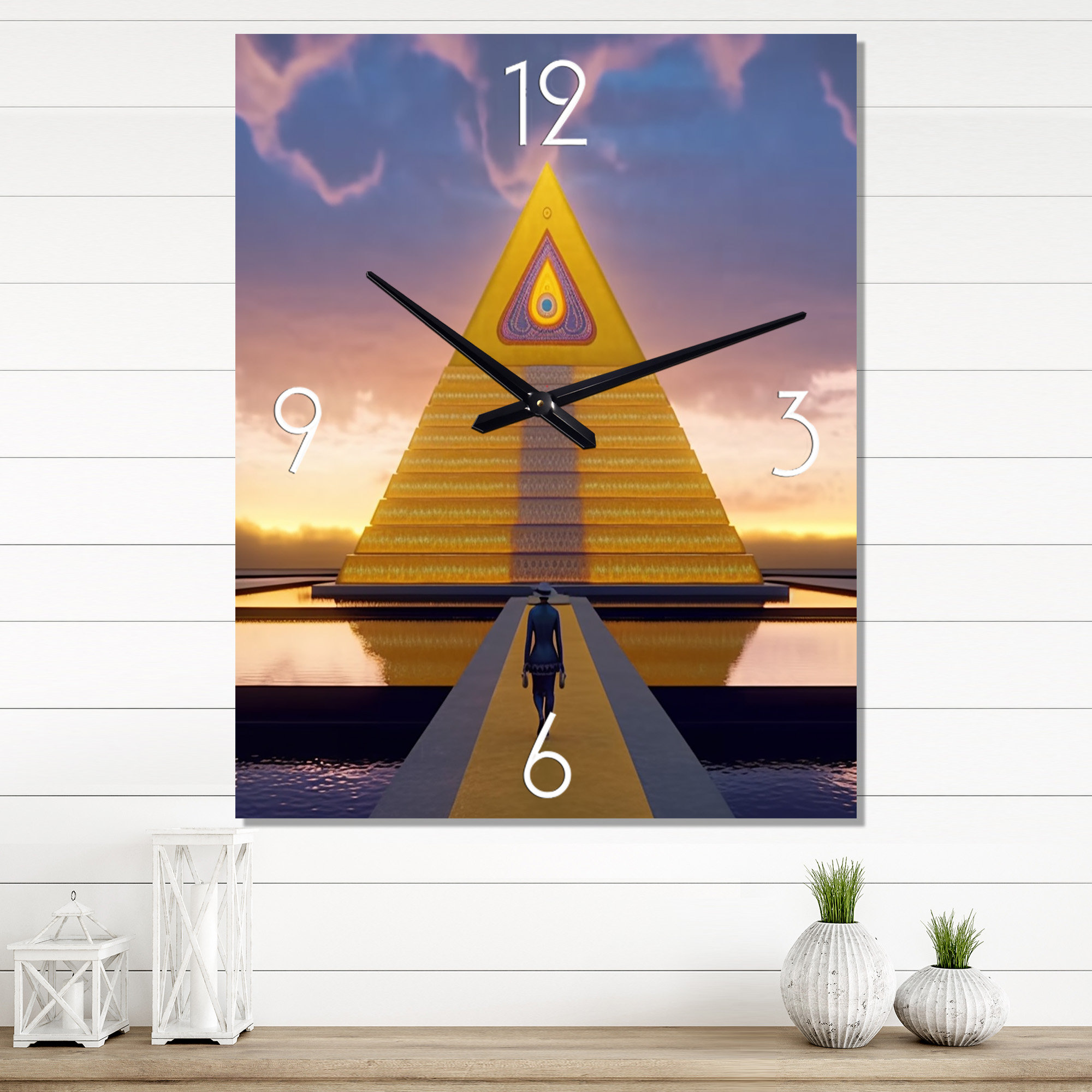 Design Art Pathway To The Mystery Ancient Golden Pyramid - Abstract ...