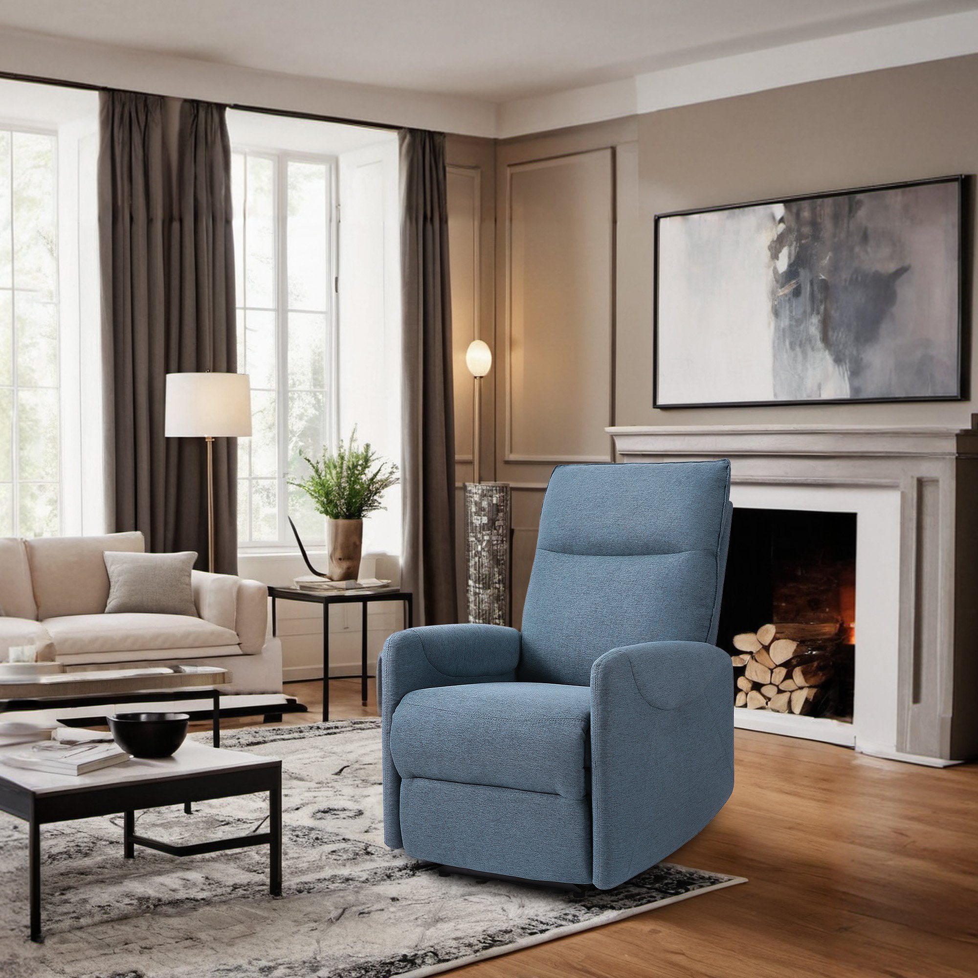 Ebern Designs Hardage Upholstered Lift Assist Recliner | Wayfair