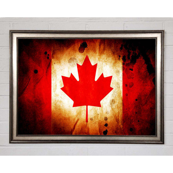 Ophelia & Co. Canadian Flag Grunge - Single Picture Frame Art Prints ...
