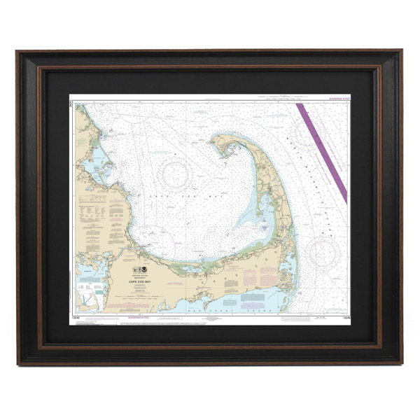 Longshore Tides Cape Cod Bay | Nautical Chart | Framed Print | Wayfair