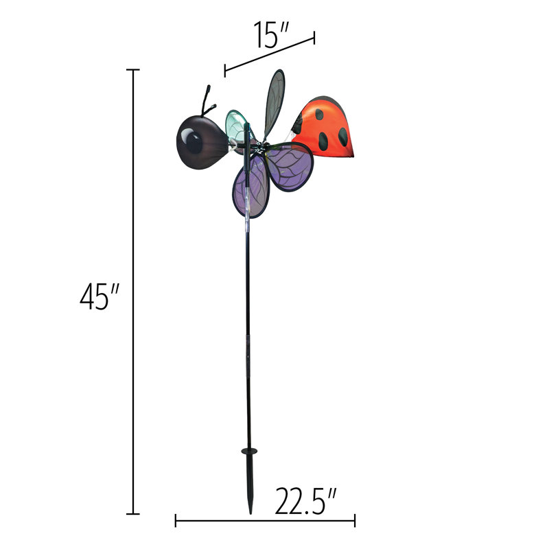 In The Breeze Pivoting Ladybug Spinner | Wayfair