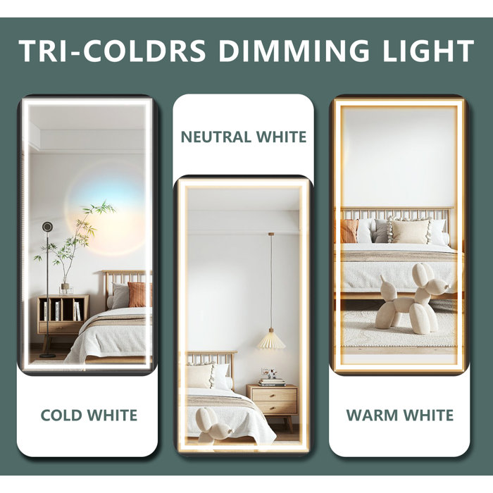 WESTINUS Metal Rectangle LED Wall Mirror | Wayfair