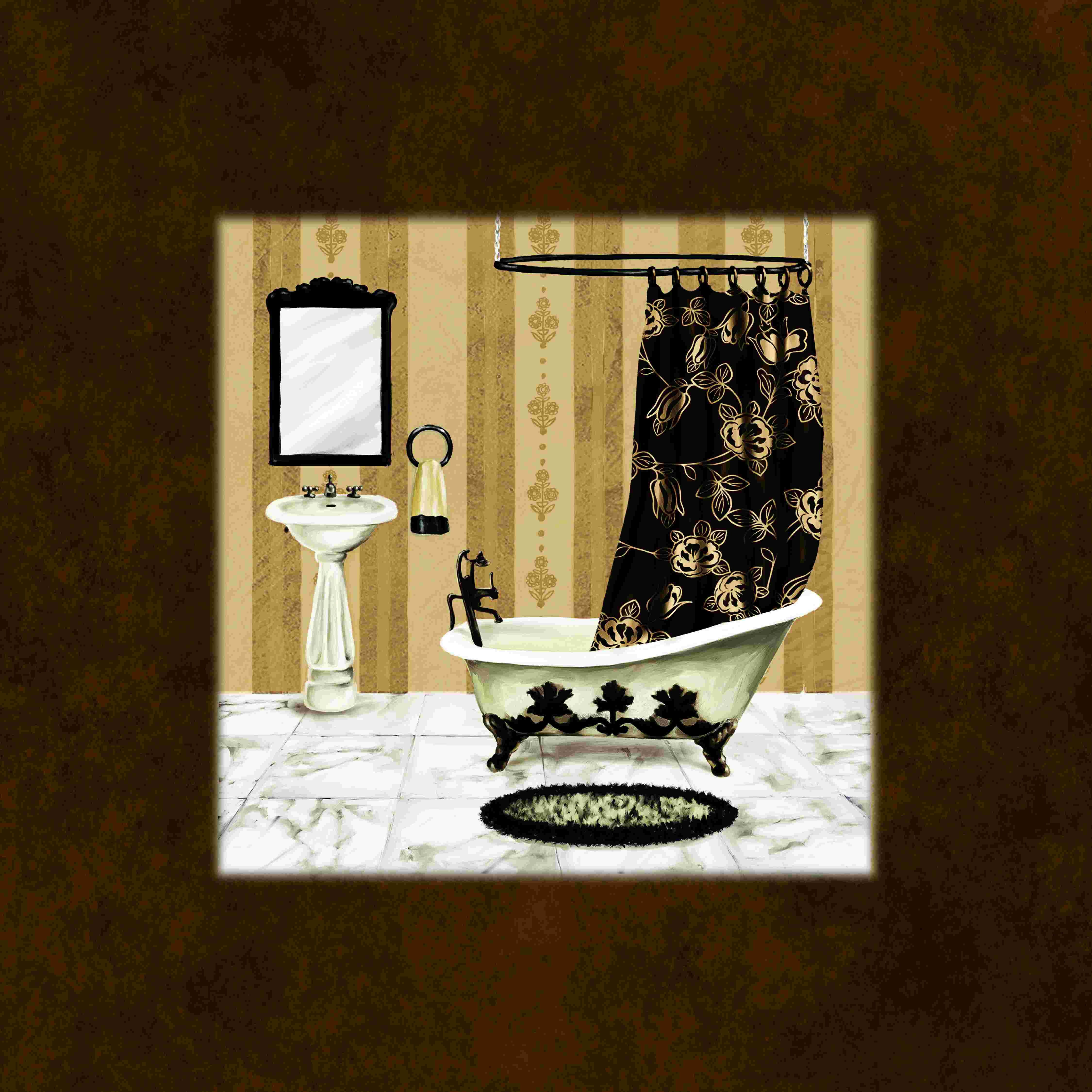 Charlton Home® Brown Bath Scene 2 | Wayfair