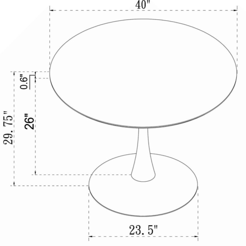 George Oliver 40-Inch Dining Table | Wayfair