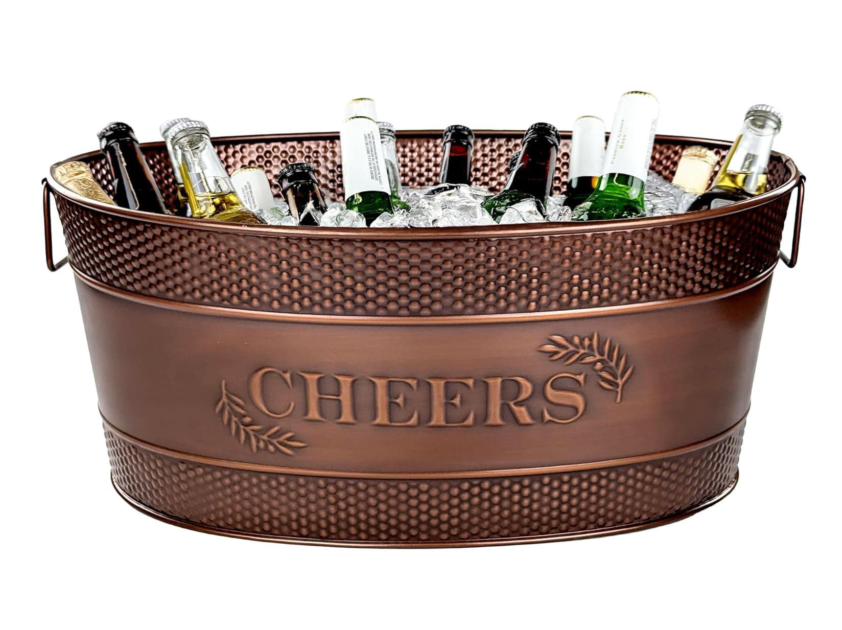 17 Stories 25 - Quart Cheers Aspen Galvanized Copper Beverage Tub ...
