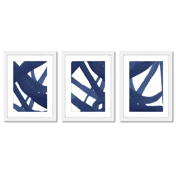 Brayden Studio® " Blue Expressions " 3 - Pieces | Wayfair