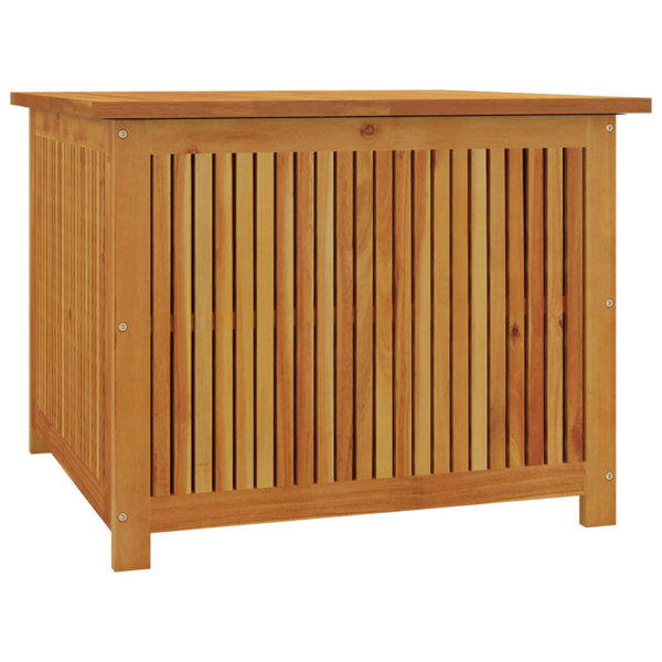 VidaXL Acacia Solid Wood Deck Box in Brown | Wayfair