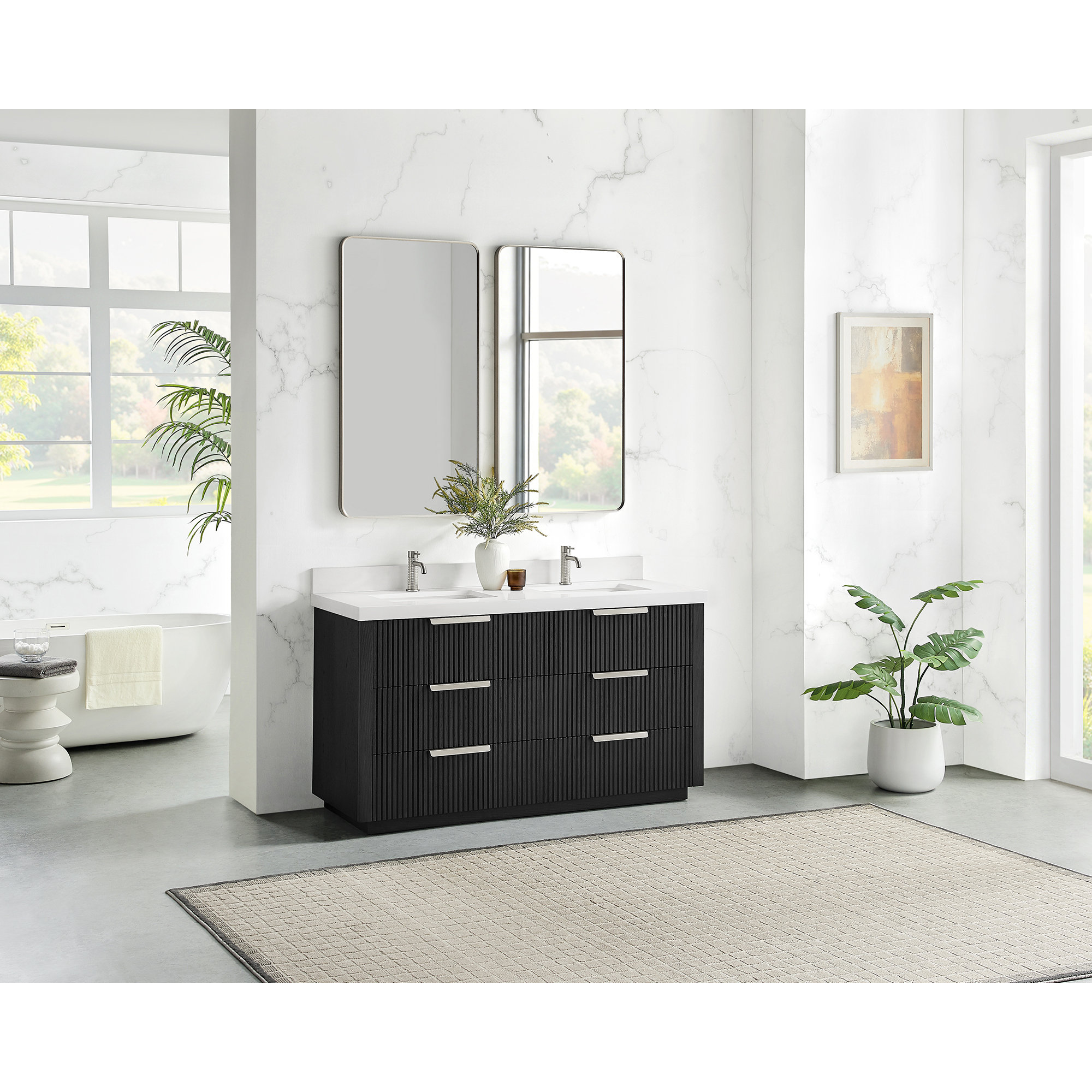 Latitude Run® Allister 48" Free-standing Single Bath Vanity in Washed ...