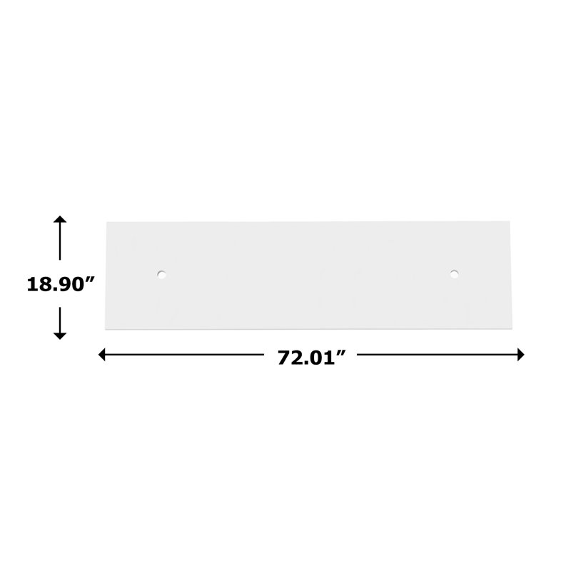 CastelloUSA Morden 72 Inch Wide White Countertop Solid Surface | Wayfair