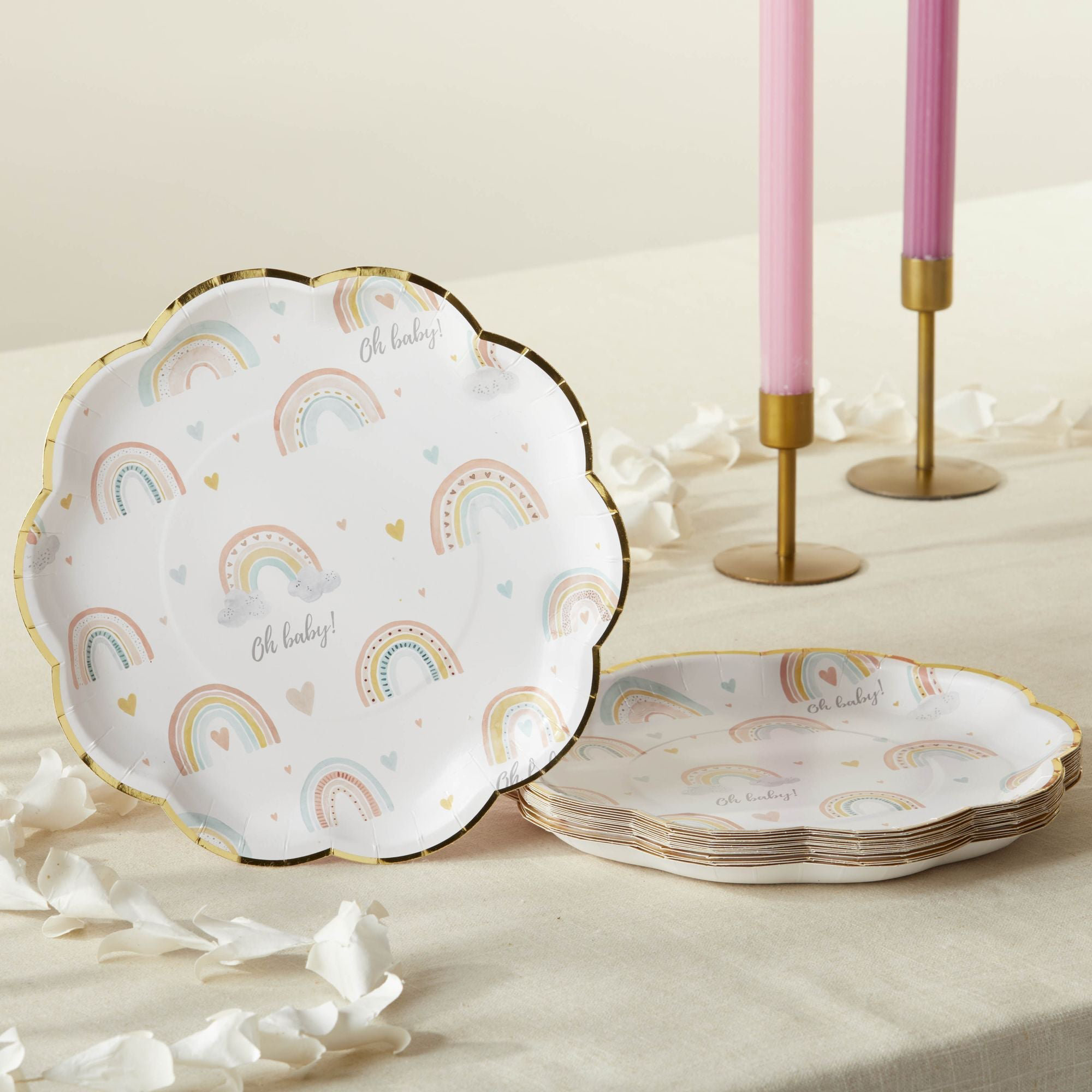 Kate Aspen Boho Rainbow Baby Dinner Plate for 16 Guests | Wayfair