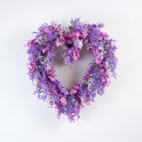 Primrue Lavender & Lilac Spring Summer Faux Floral Front Door Heart ...