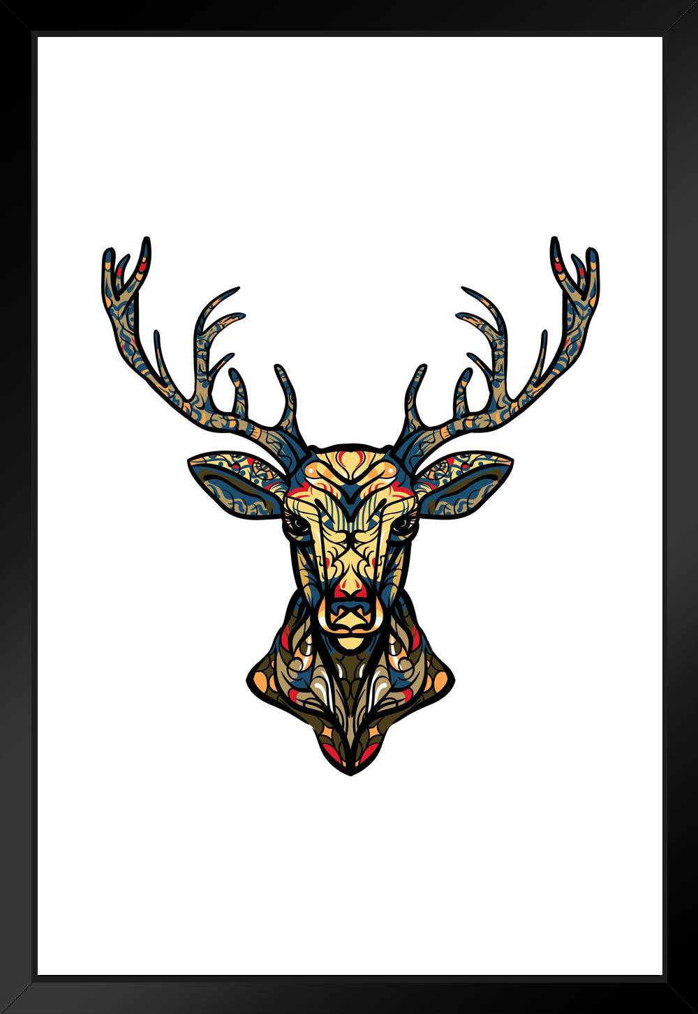 how to draw a deer on a totem pole