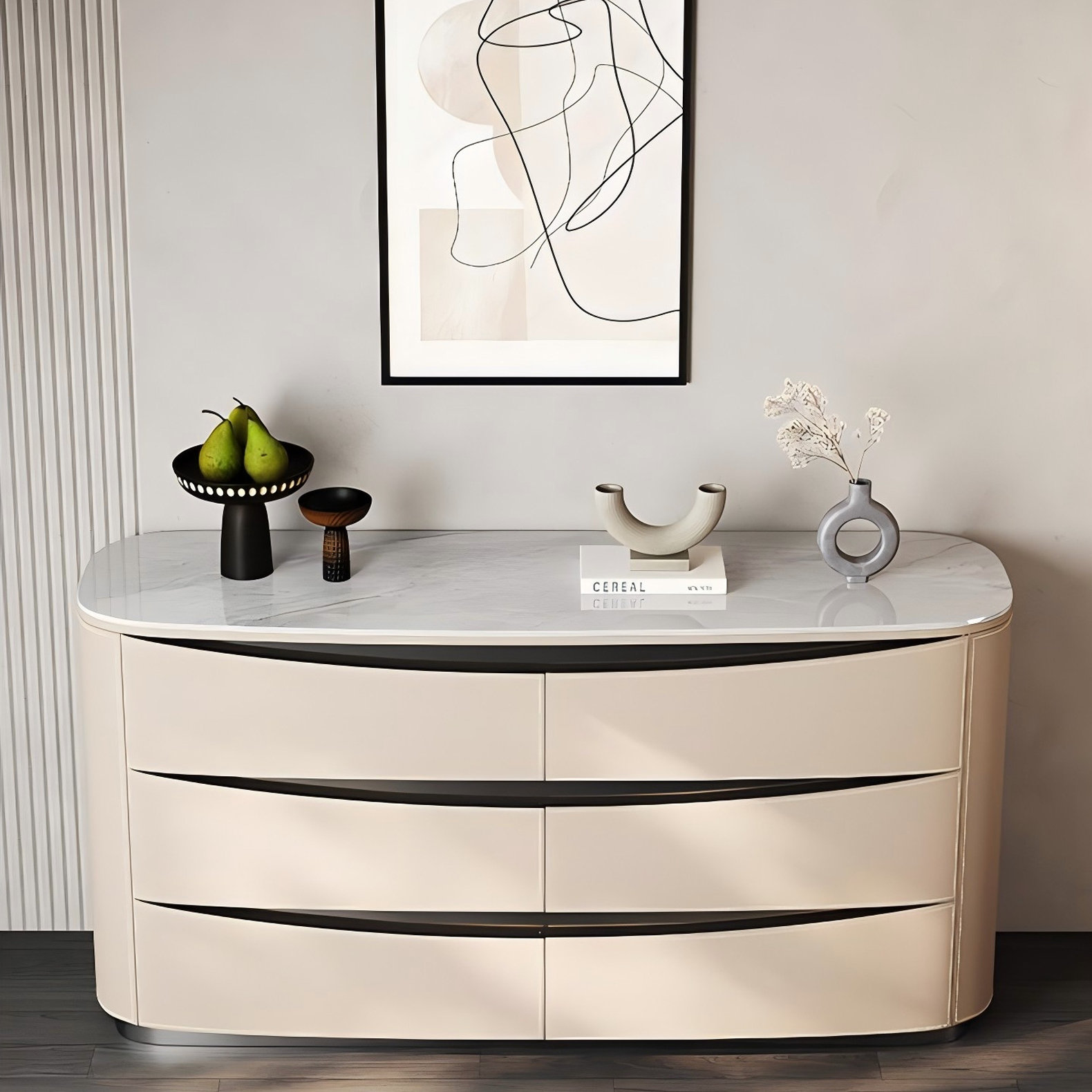 Wade Logan® Caylei Modern minimalist white entry cabinet. in | Wayfair