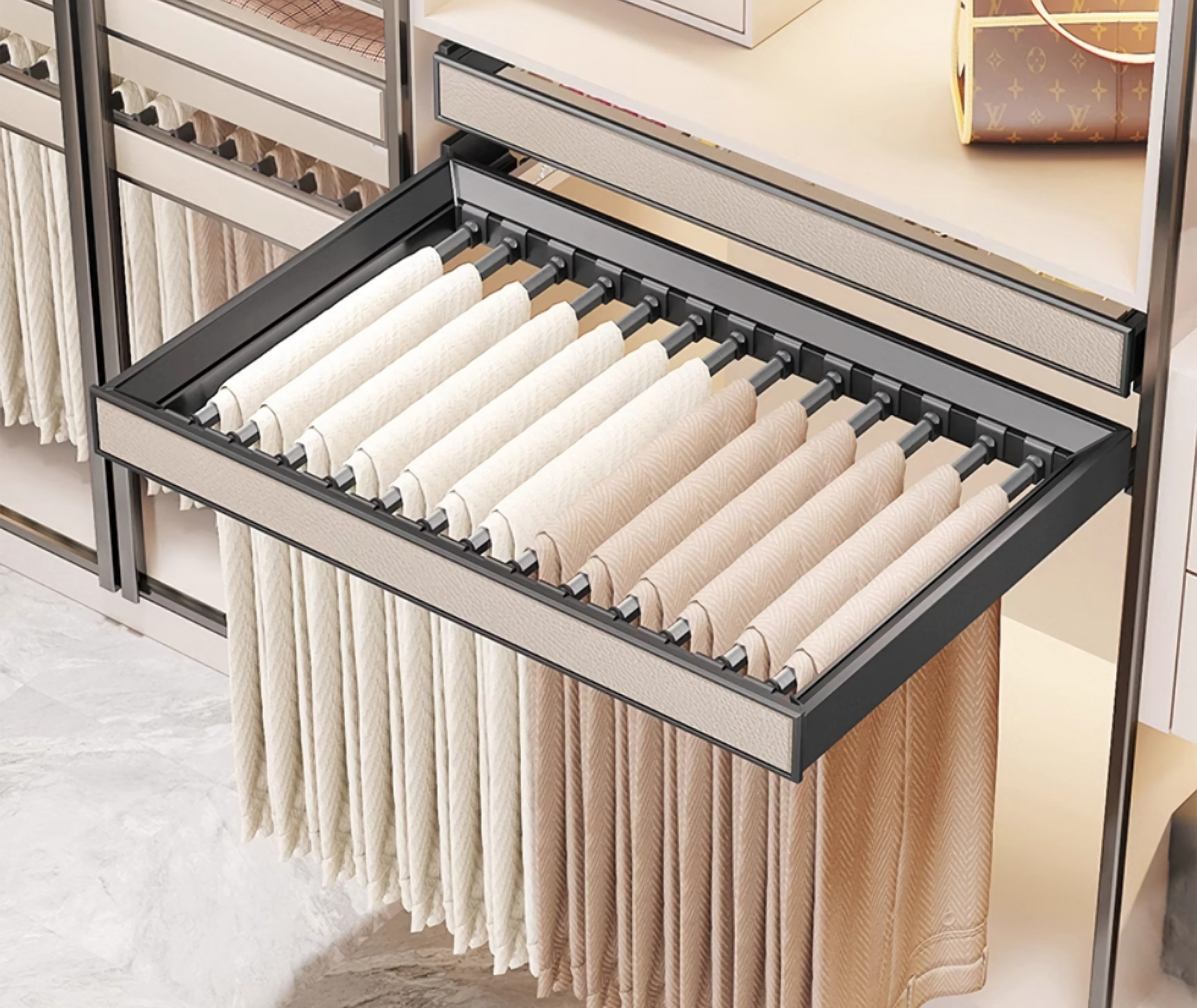 haitianyu Built In Pull-Out Frame For Wardrobe Pants Rack | Wayfair