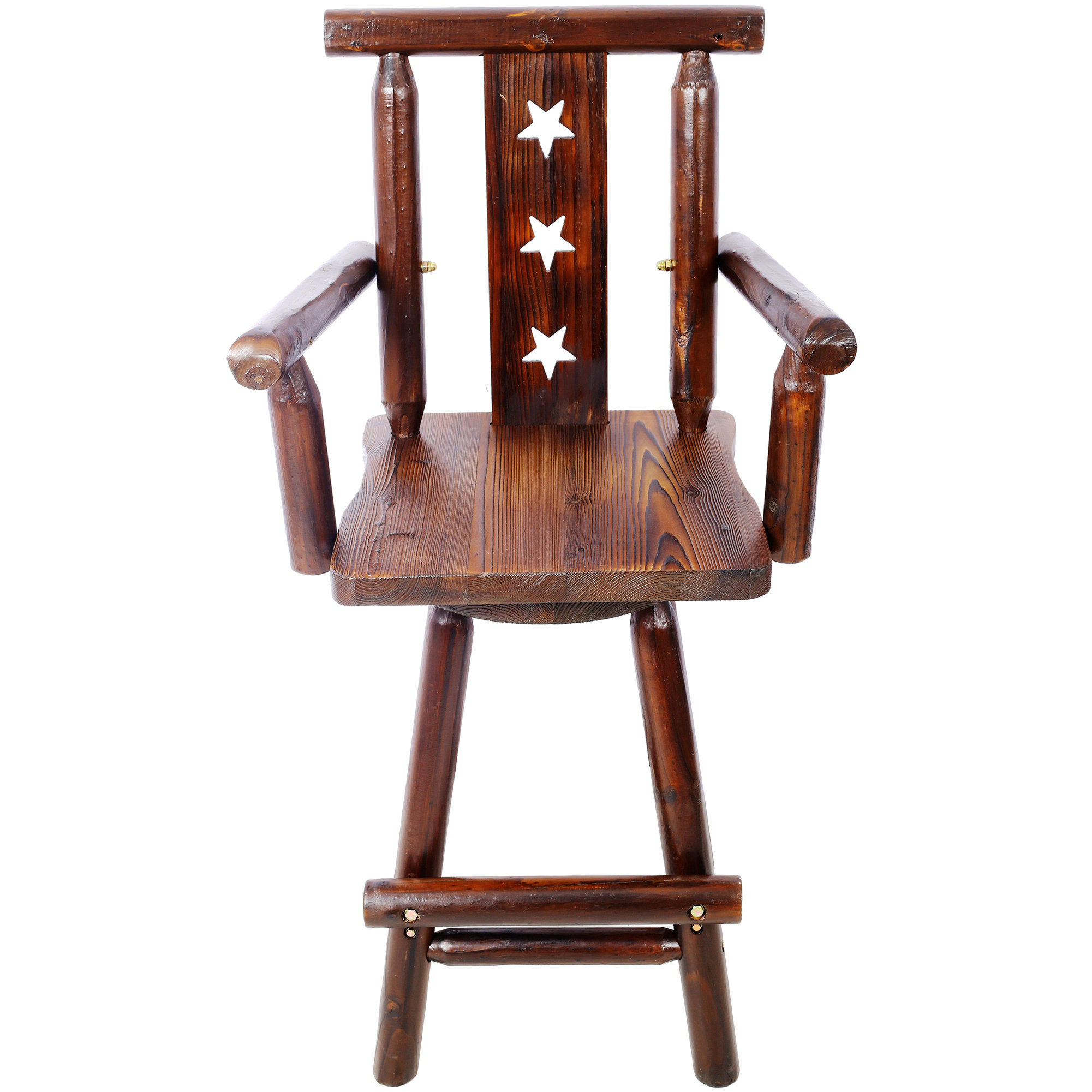 Ophelia & Co. Single Bar Stool, Rustic Kitchen Stool With Armrest ...