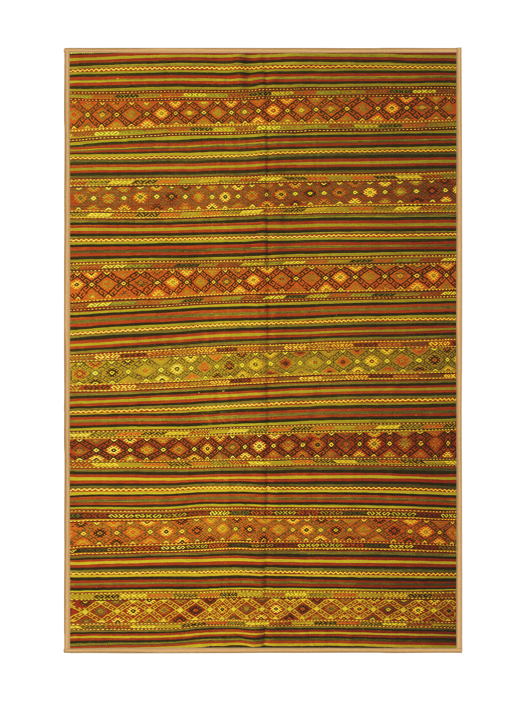 Bungalow Rose Contemporary 559 Yellow Machine Washable Area Rugs | Wayfair