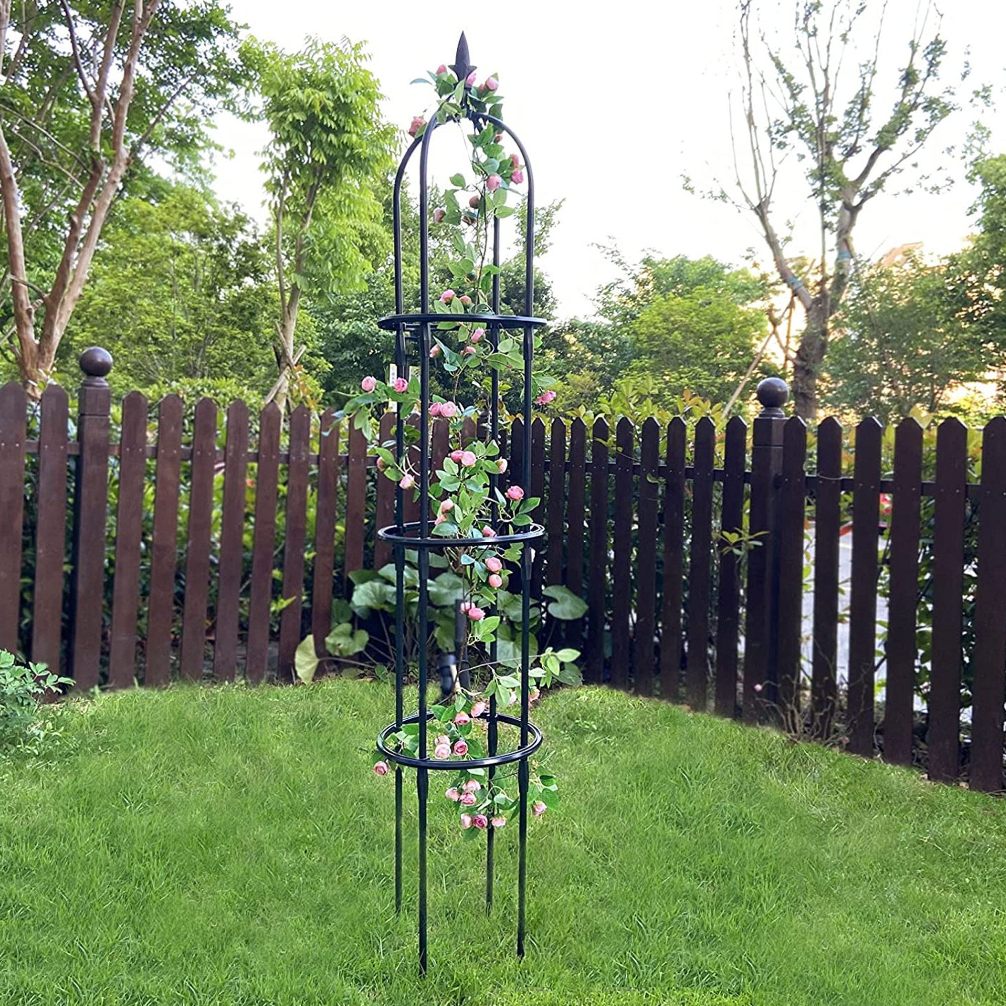 Winston Porter 64.2" H x 10.2" W Metal Obelisk Trellis & Reviews ...