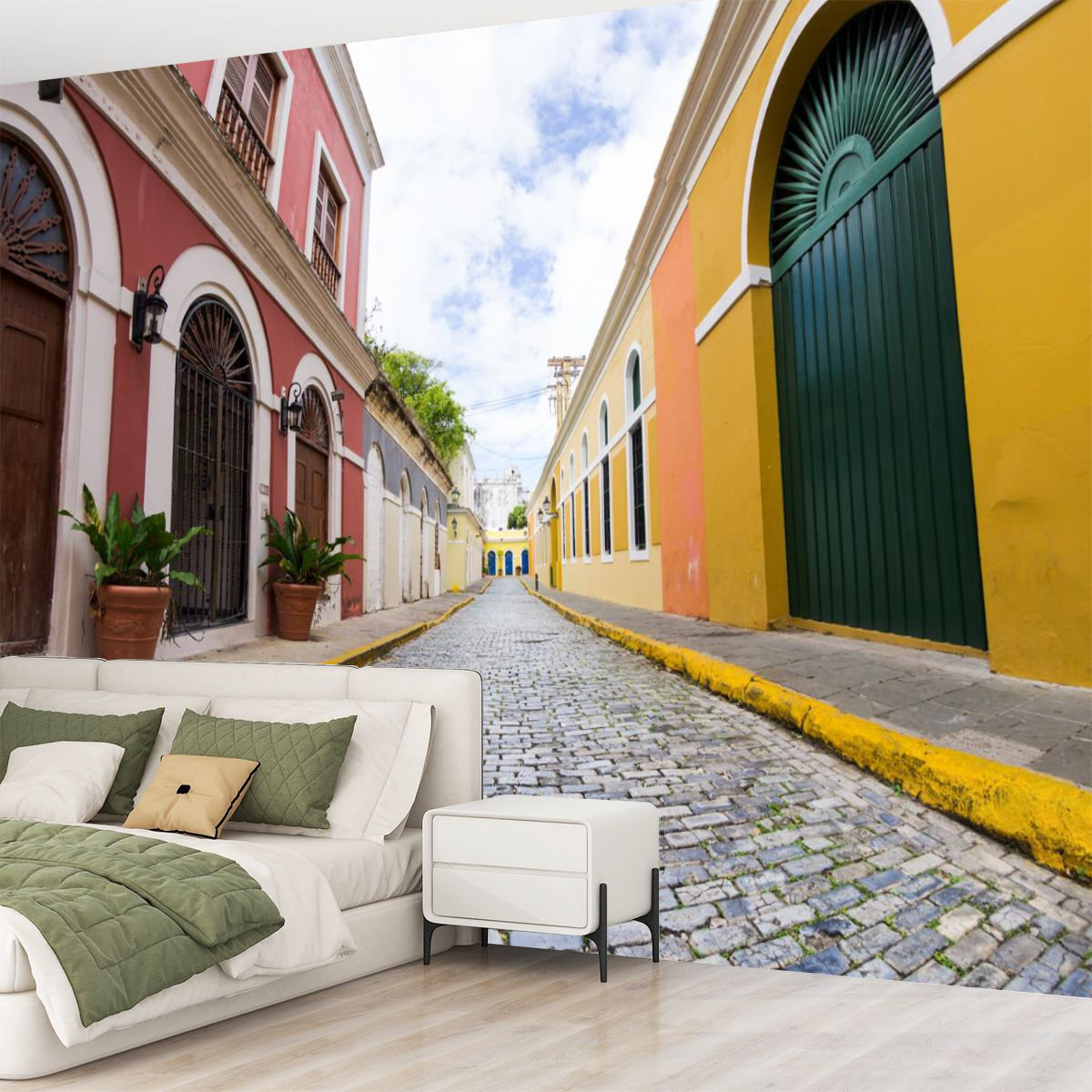 Latitude Run® Peel and Stick Canvas Wallpaper Wall Mural fisheye view ...