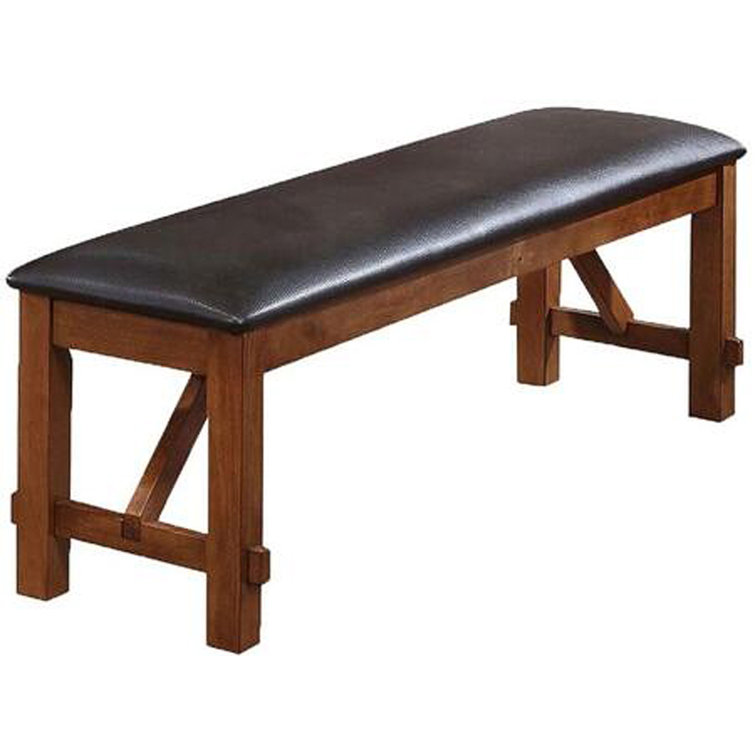 Leather Solid Wood Bench, Entryway Bench, Bedroom Bench, Entry Bench