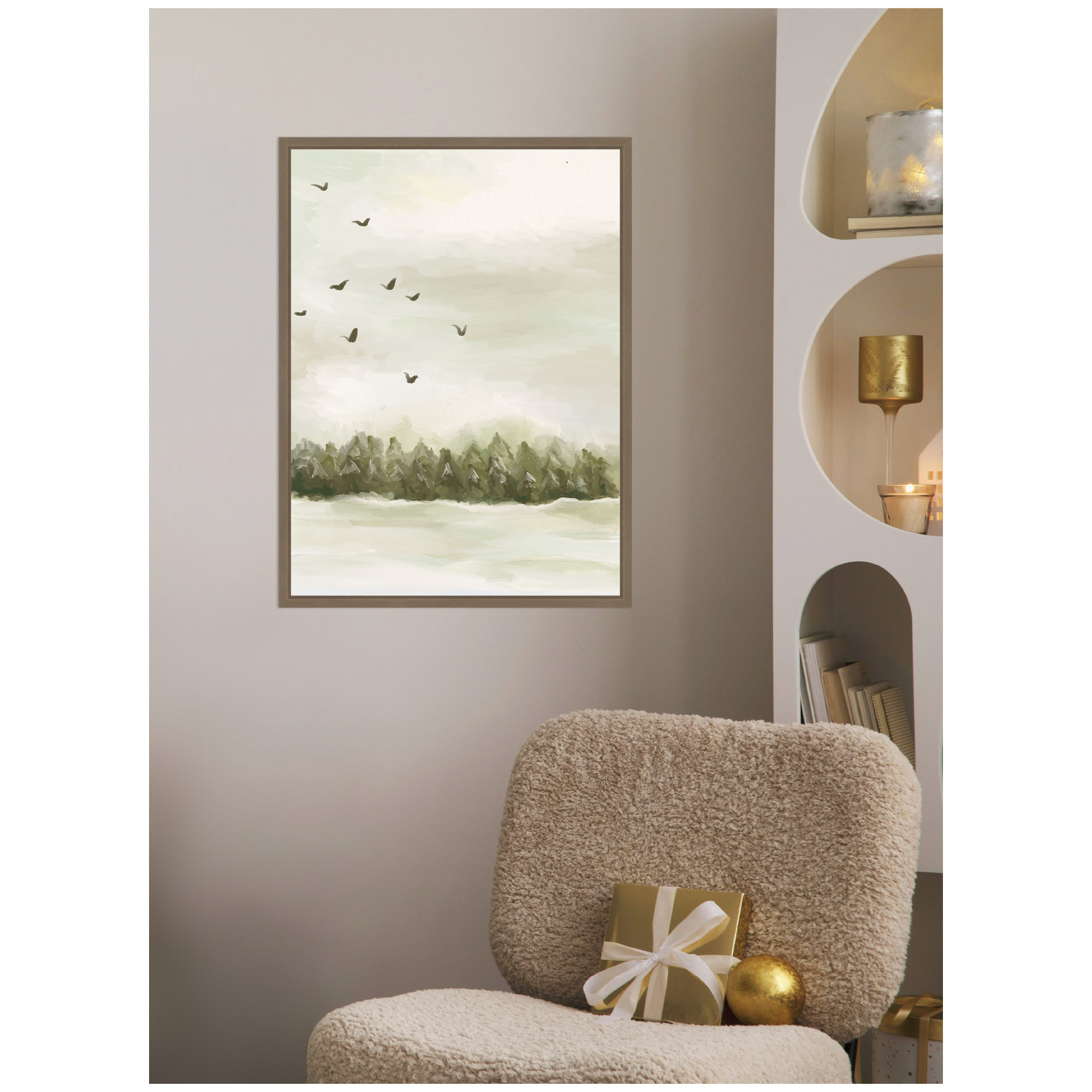 Lark Manor™ Winter Landscape 1 Vertical by Annie Quigley Framed Canvas ...
