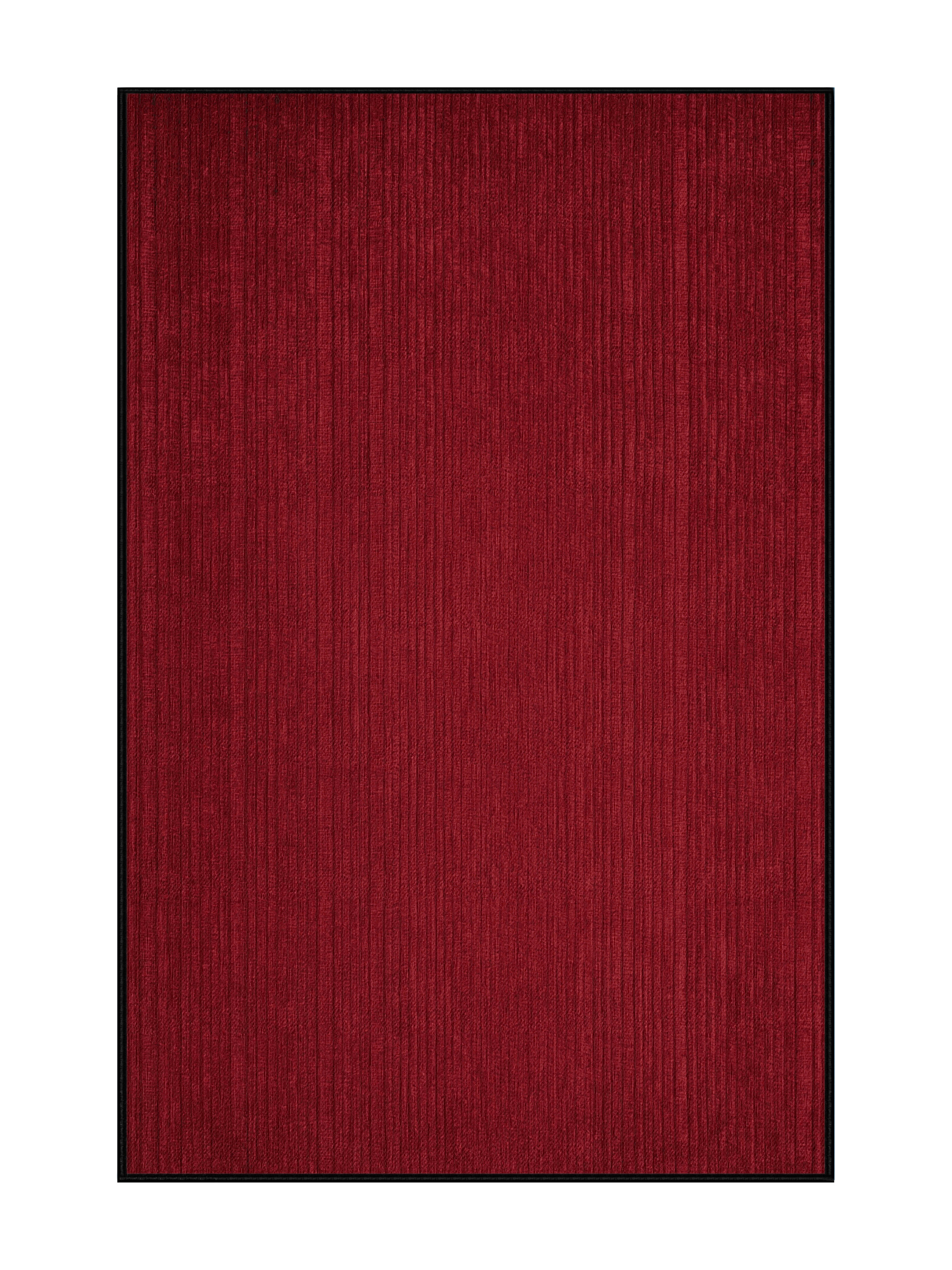 Hokku Designs Machine Washable Solid Red Area Rug | Wayfair