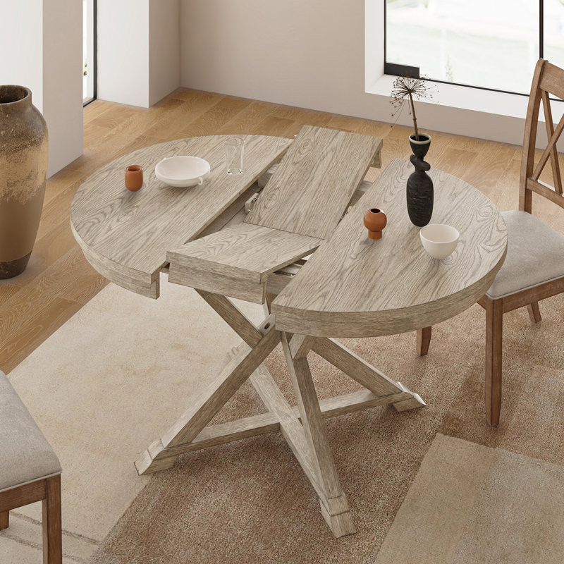 Red Barrel Studio® Suheyla Transitional Extendable Dining Table With ...