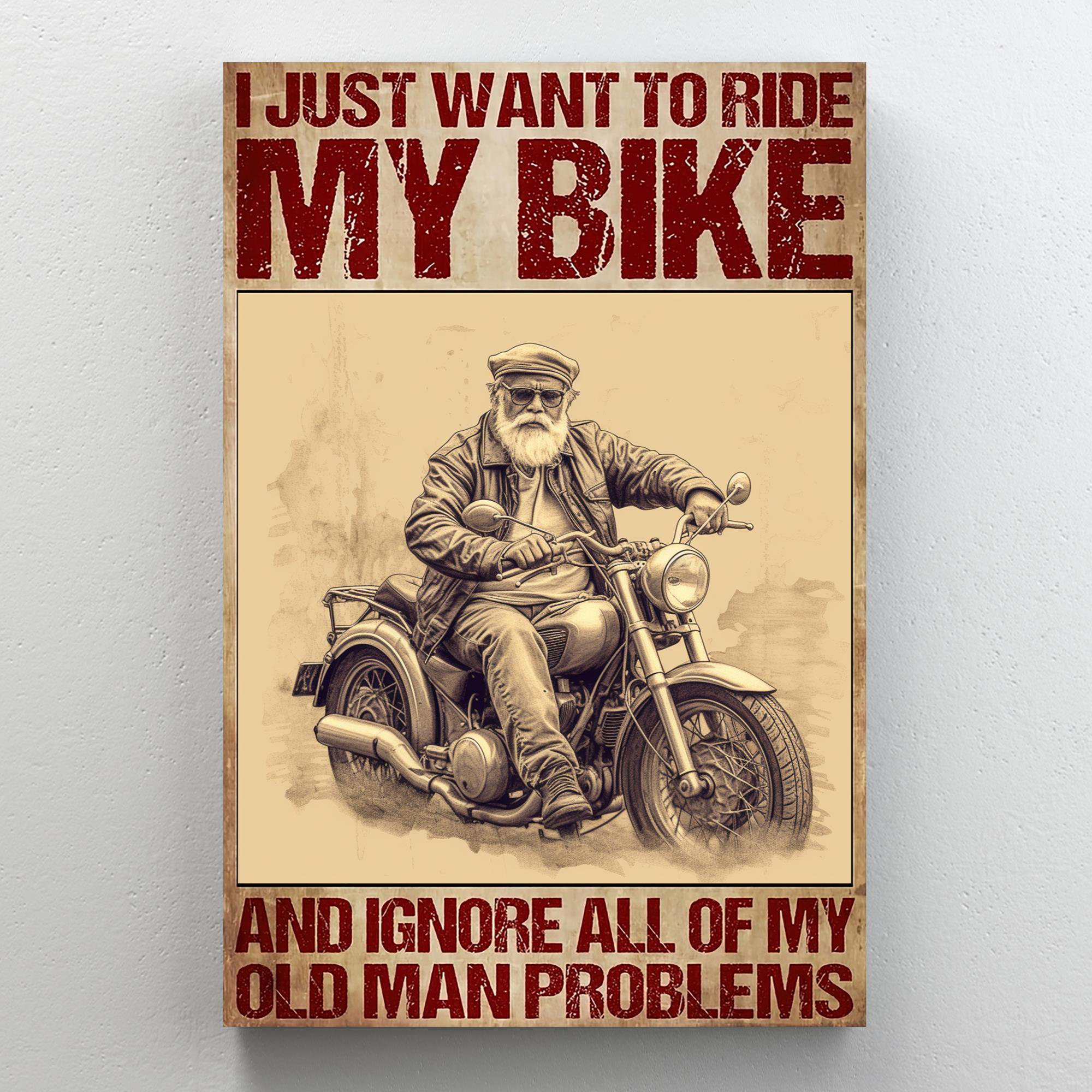 Trinx I Just Want To Ride My Bike On Canvas Graphic Art | Wayfair