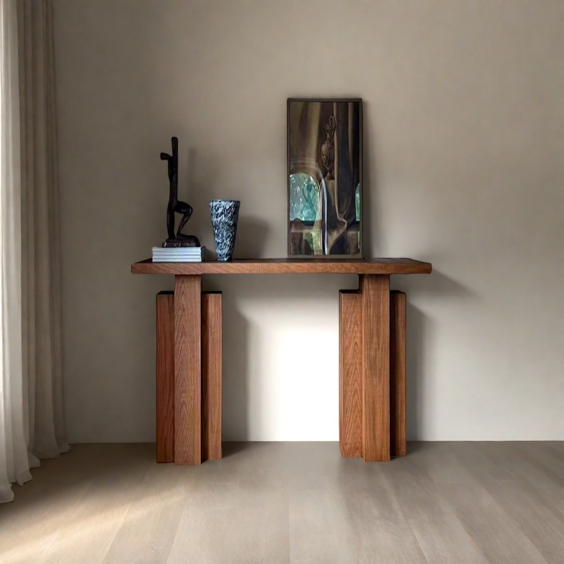 INVOJU Rural Retro Minimalist Art Console Table | Wayfair