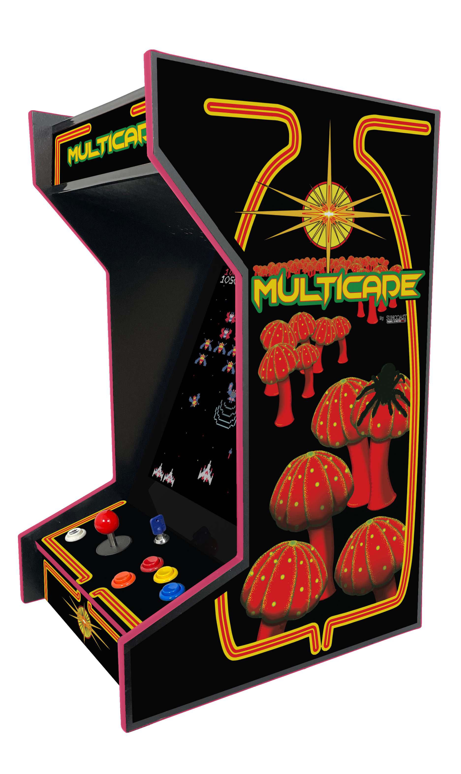 Suncoast Arcade Tabletop Arcade Machine with 19" Monitor and 60 Retro ...