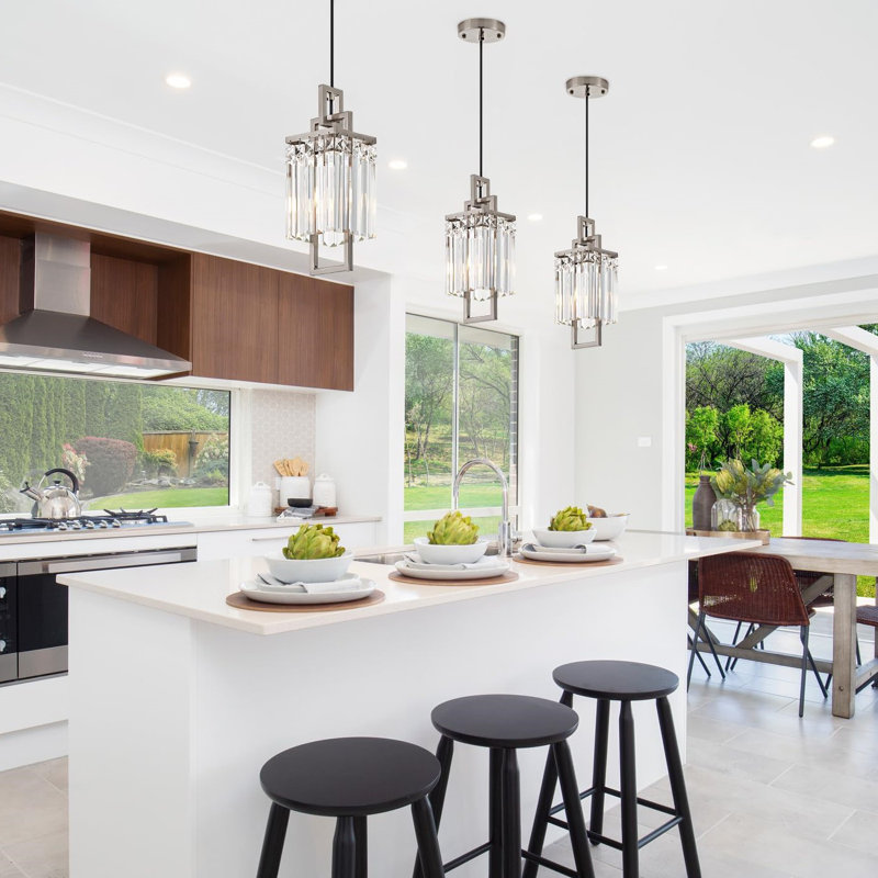 House of Hampton® Small Hanging Crystal Chandelier Light Fixture,for ...