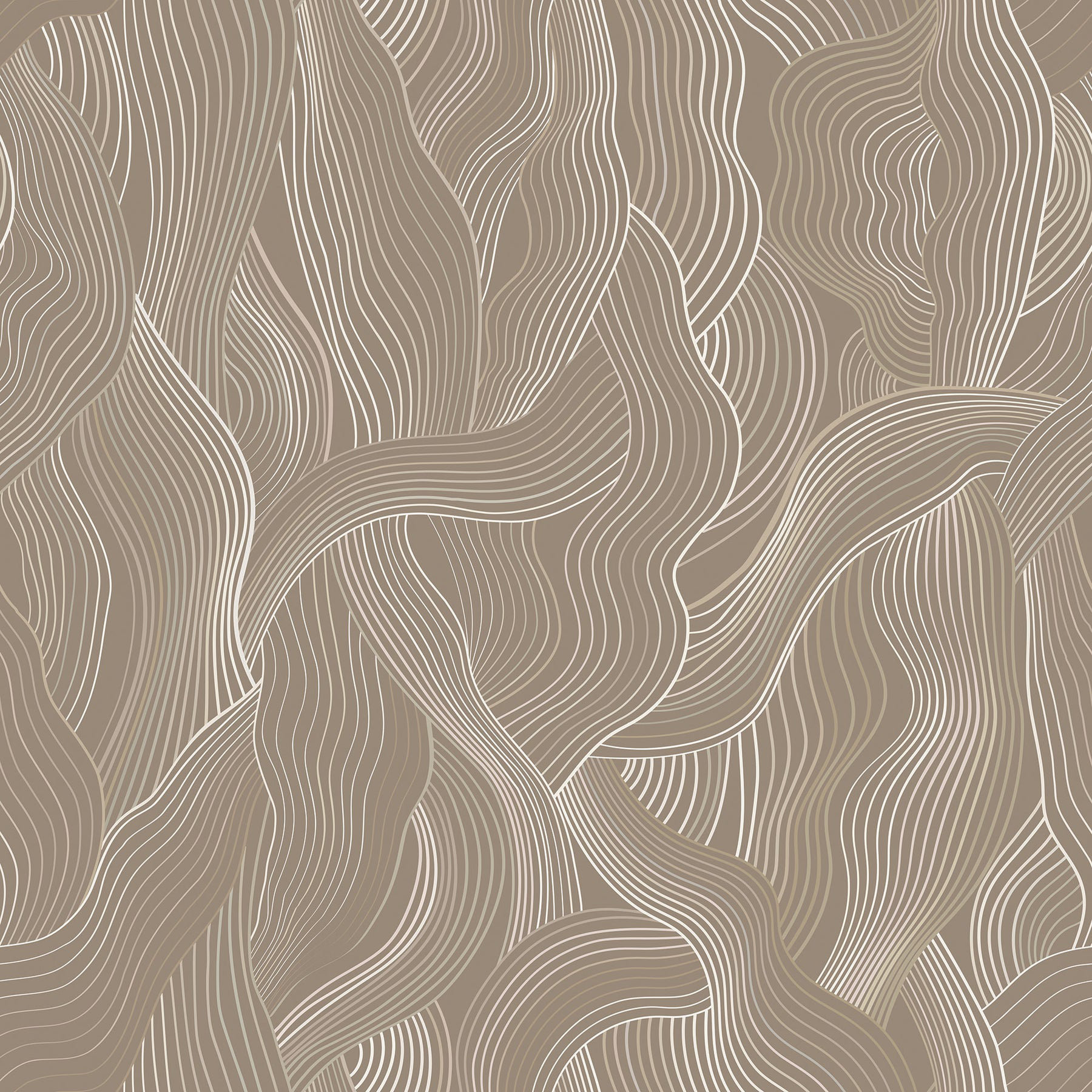 Mitchell Black Meraki - Deep Taupe Wallpaper by Sabrina Yvonne | Perigold