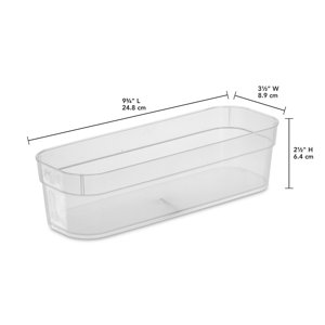 Sterilite Narrow Storage Trays for Desktop & Drawer Organizing, Clear ...
