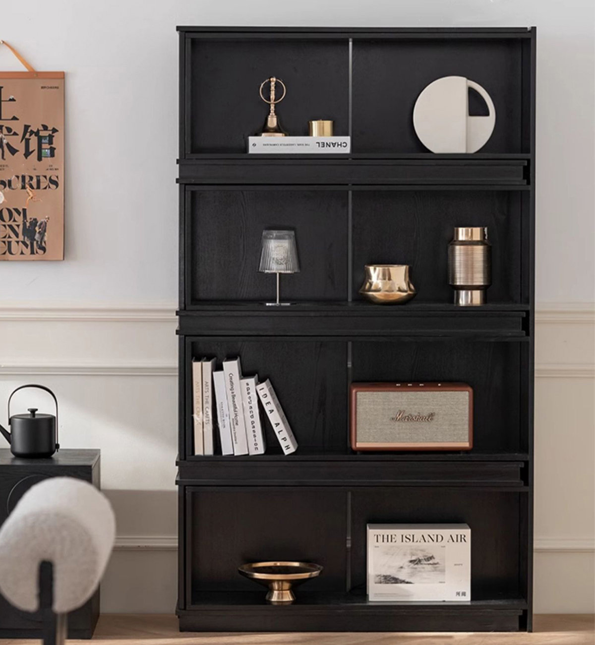 Corrigan Studio® Simple Solid Wood Retractable And Rotatable Bookshelf ...