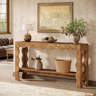 Millwood Pines 63" Console Table with Curved Legs, 2-Tier | Wayfair