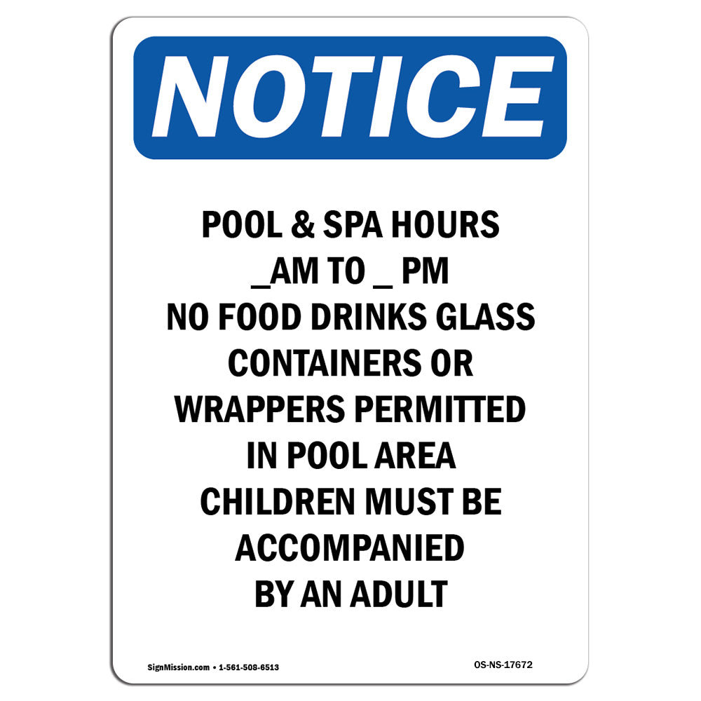 SignMission Pool and Spa Hours Sign | Wayfair