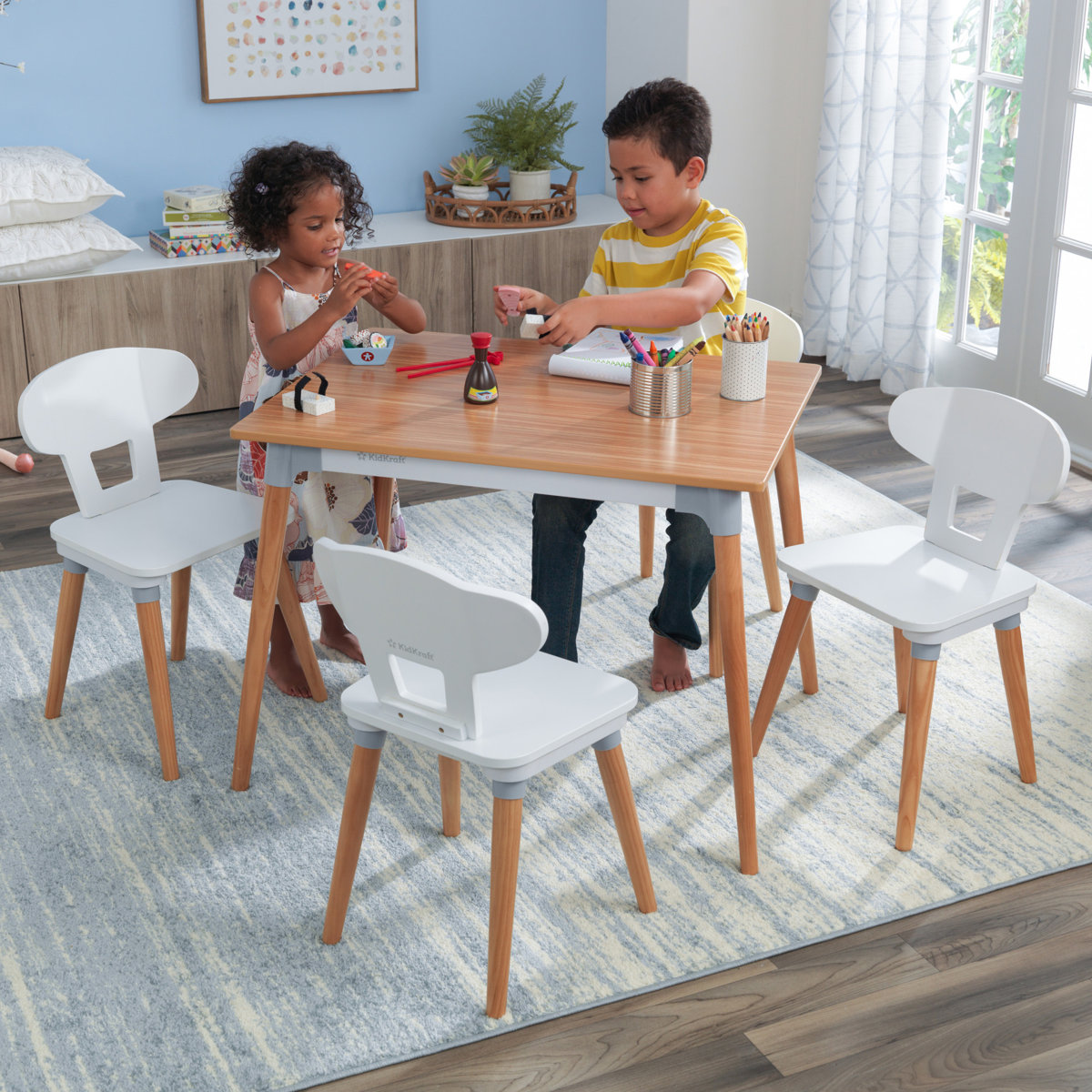 KidKraft Kids 5 Piece Play Table and Chair Set & Reviews | Wayfair